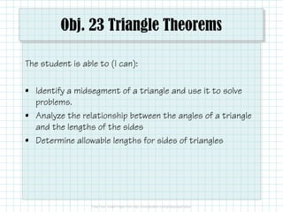 Obj. 23 Triangle Theorems | PDF | Physics | Science