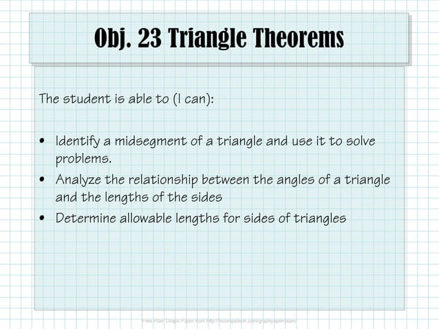 Obj. 23 Triangle Theorems | PPT