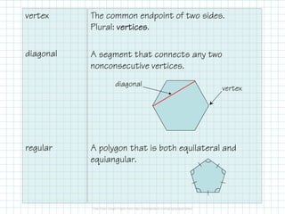Obj. 25 Properties of Polygons | PPT