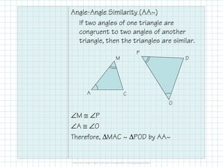 Obj. 35 Triangle Similarity | PPT