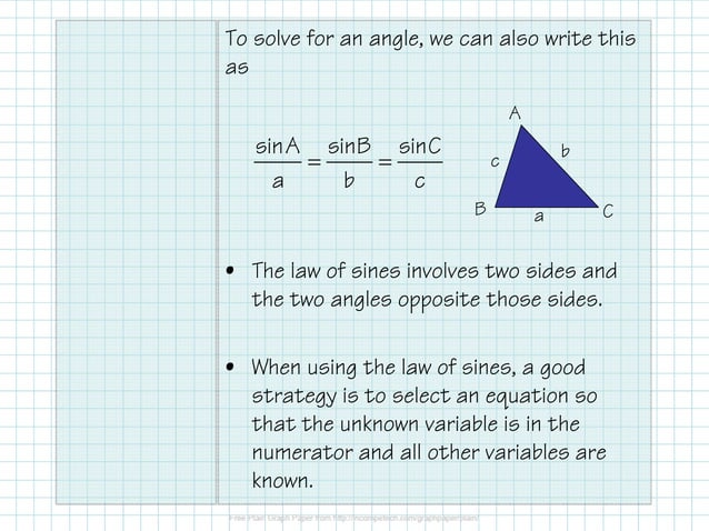 Obj. 43 Laws of Sines and Cosines | PDF | Physics | Science