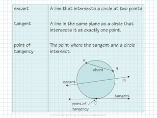 Obj. 55 Lines and Circles | PPT