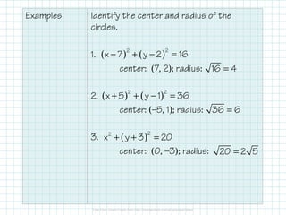 Obj. 60 Circles in the Coordinate Plane | PDF