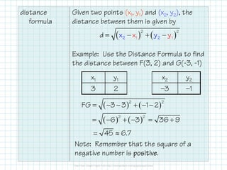 Obj. 5 Midpoint and Distance Formulas | PDF