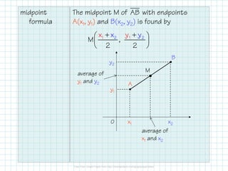 Obj. 5 Midpoint and Distance Formulas | PPT