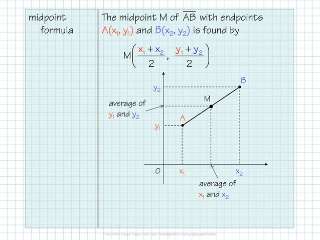 Obj. 5 Midpoint and Distance Formulas | PPT