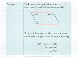 Obj. 12 Proving Lines Parallel | PPT