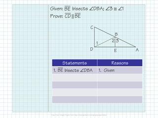 Obj. 12 Proving Lines Parallel | PPT