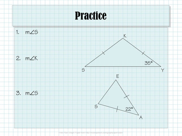 Obj. 18 Isosceles and Equilateral Triangles | PDF