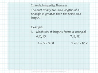 Obj. 22 Triangle Inequalities | PPT