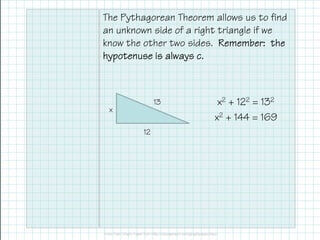 Obj. 23 Pythagorean Theorem | PPT