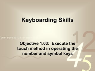 Obj 1.03 number and symbol keys | PPT