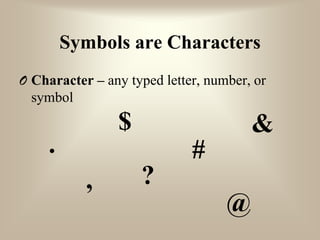 Obj 1.03 number and symbol keys | PPT