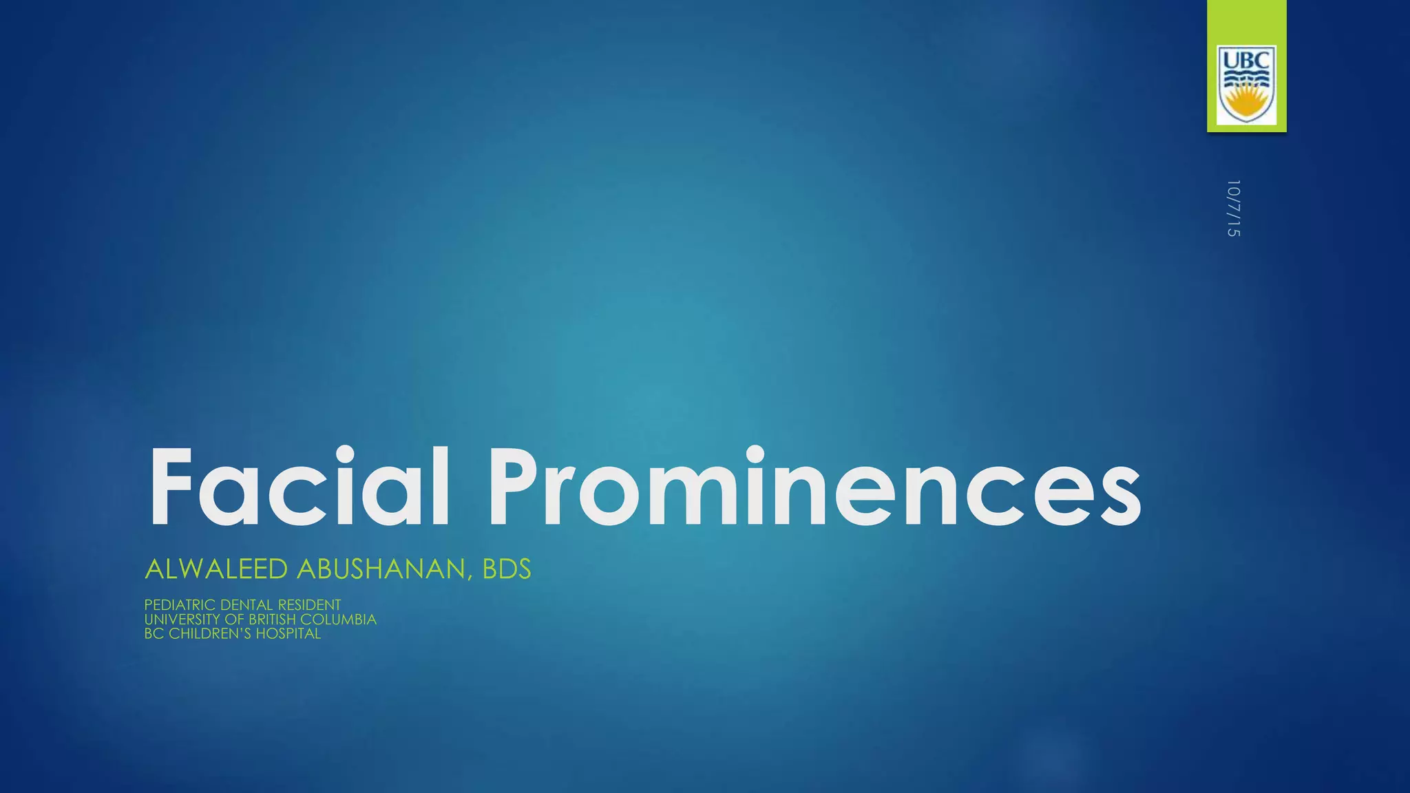 Facial Prominences | PPTX