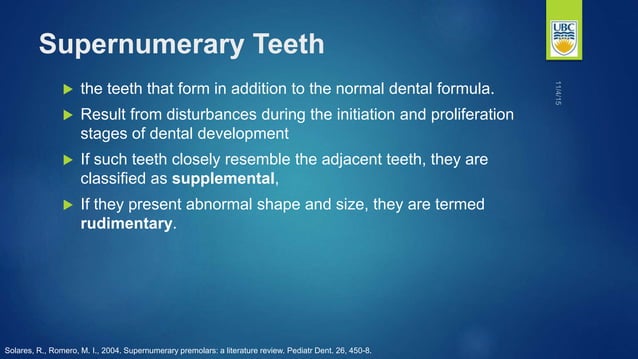 Supernumerary Teeth | PPTX