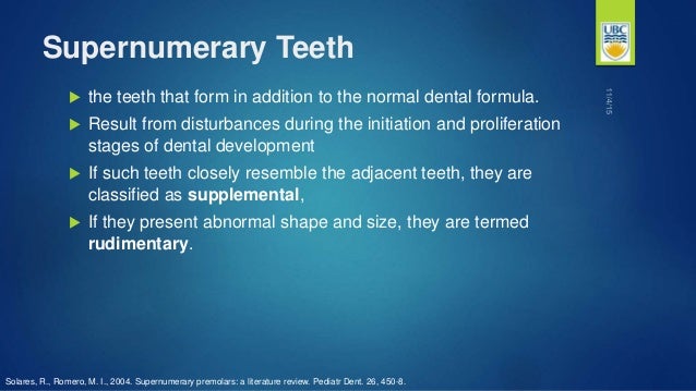 Supernumerary Teeth
