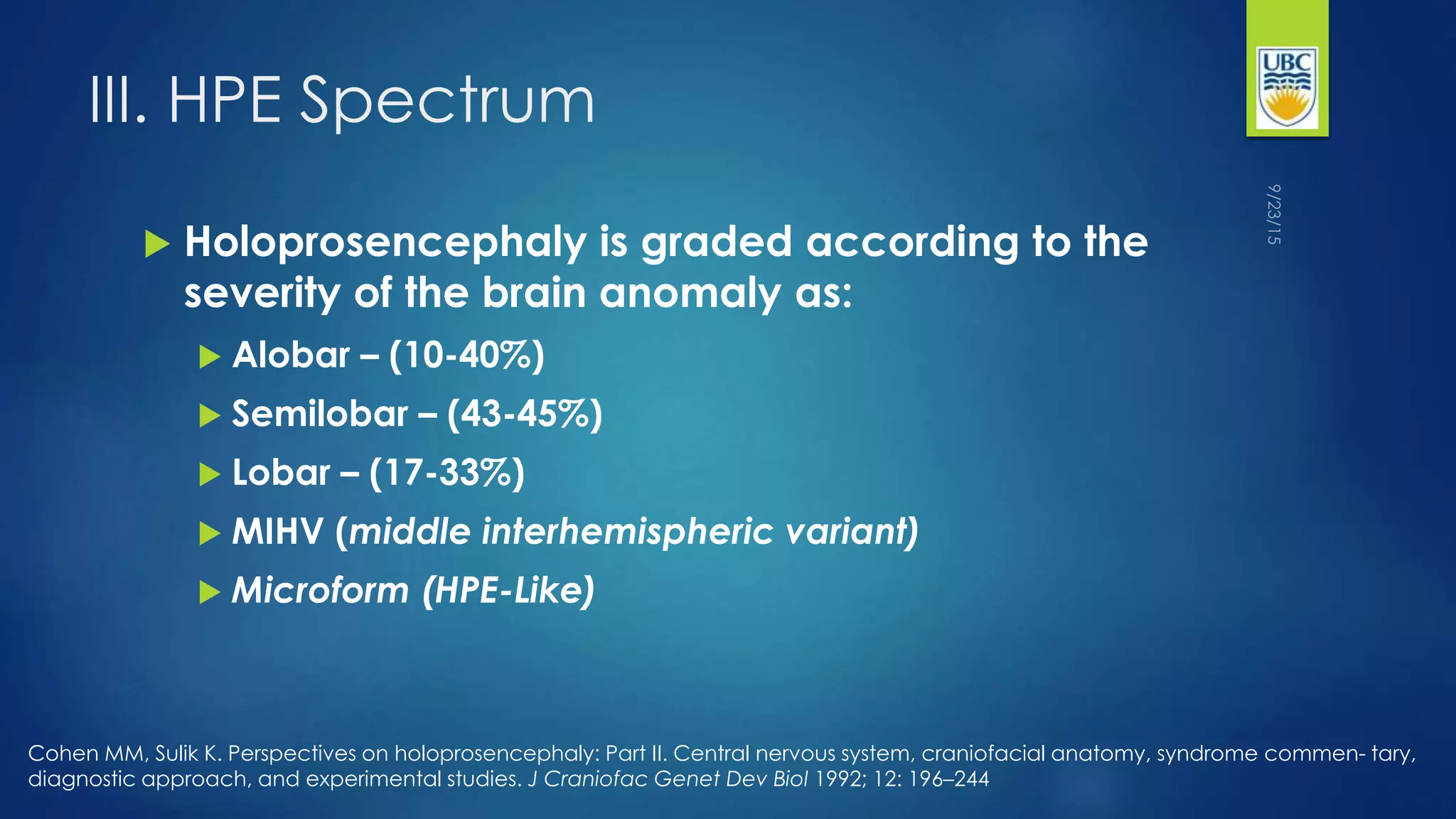 Holoprosencephaly | PPTX