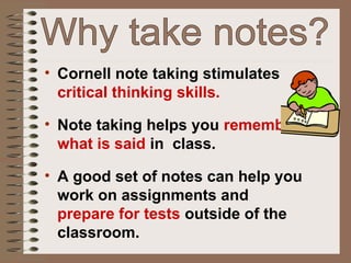 OBJ 3 - Students Cornell Notes history of notes.ppt