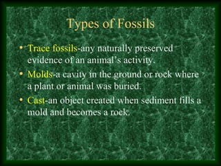 Obj 3 rock and fossil evidence used to infer earth's history | PPT