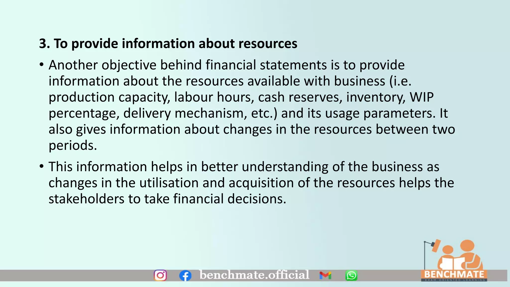 Objective and Types of Financial Statements | PDF