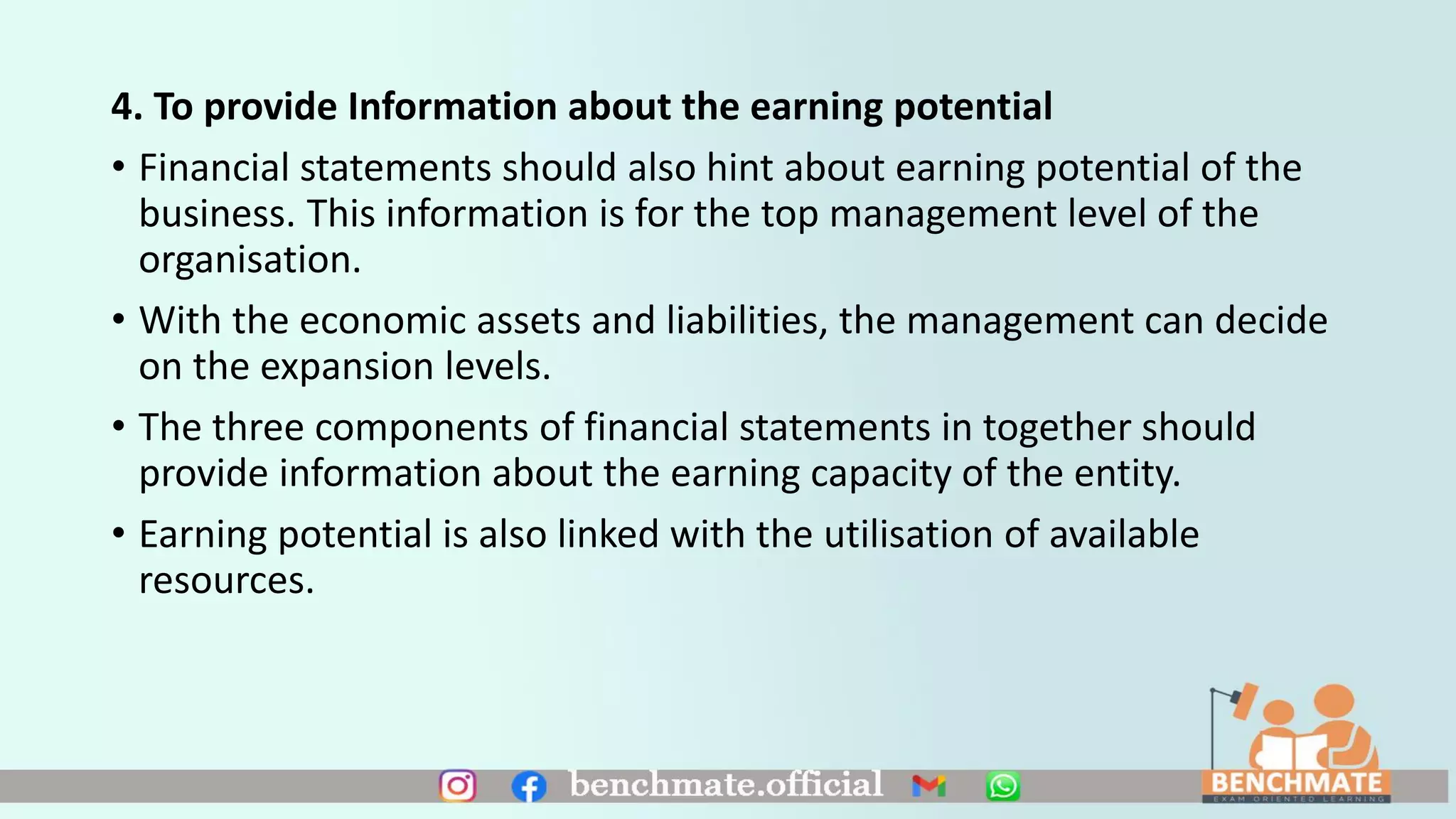 Objective and Types of Financial Statements | PDF