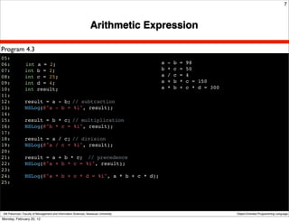 OOP Chapter 4: Data Type and Expressions | PDF | Programming Languages ...