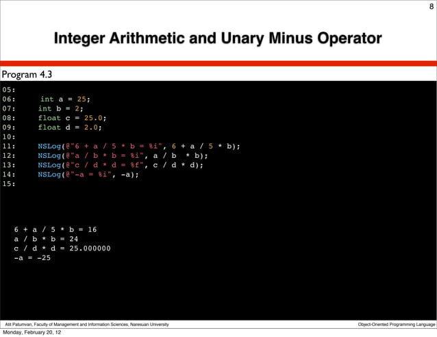 OOP Chapter 4: Data Type and Expressions | PDF | Programming Languages | Computing