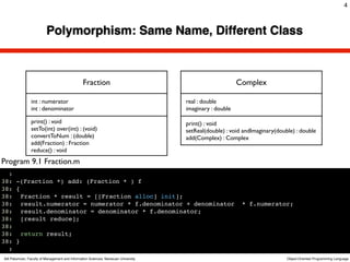 Chapter 9 : Polymorphism, Dynamic Typing, and Dynamic Binding | PDF