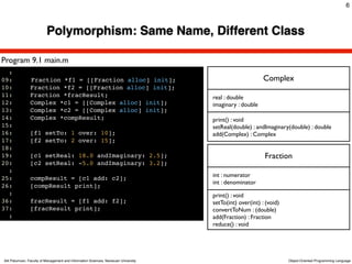 Chapter 9 : Polymorphism, Dynamic Typing, and Dynamic Binding | PDF