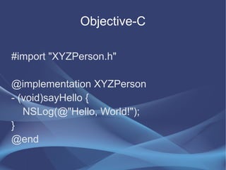 Embedded Objective-C | PPT