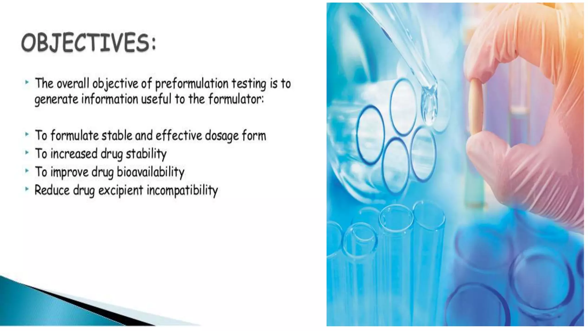 Objectives of Preformulation | PPTX