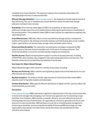 Understanding Object-Based Storage: Efficient, Scalable, and Cost-Effective | PDF