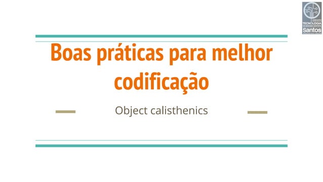 Object calisthenics | PPT