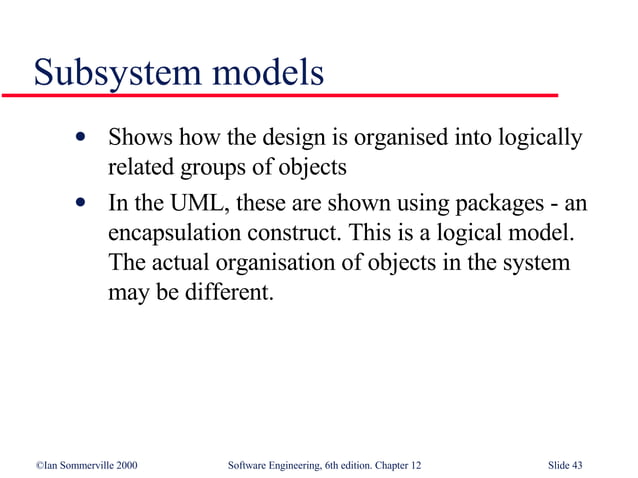 Object Oriented Design In Software Engineering Se12