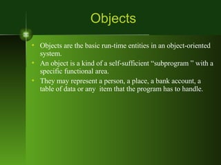 Object Oriented Language | PPT