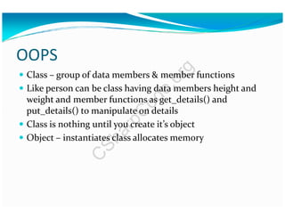 Object Oriented Programming Concepts | PDF