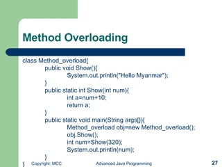 Object Oriented Programming with Java | PPT