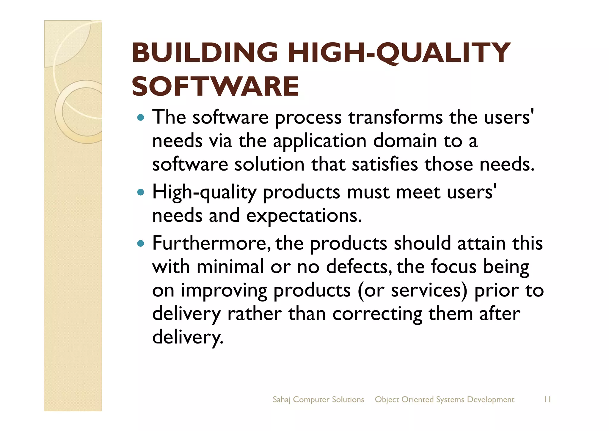 Object Oriented Systems Development Life Cycle Ppt Pdf Operating