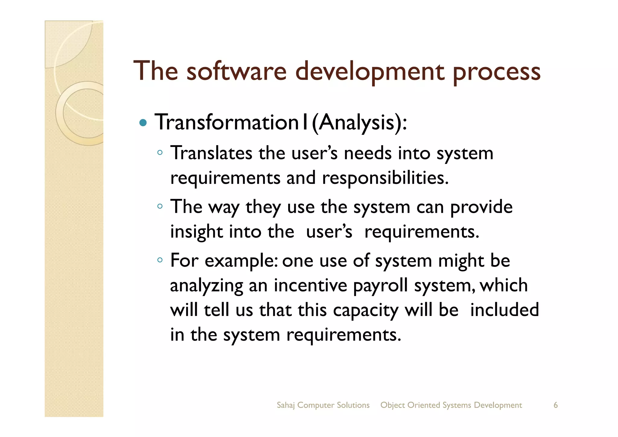 Object Oriented Systems Development Life Cycle Ppt Ppt