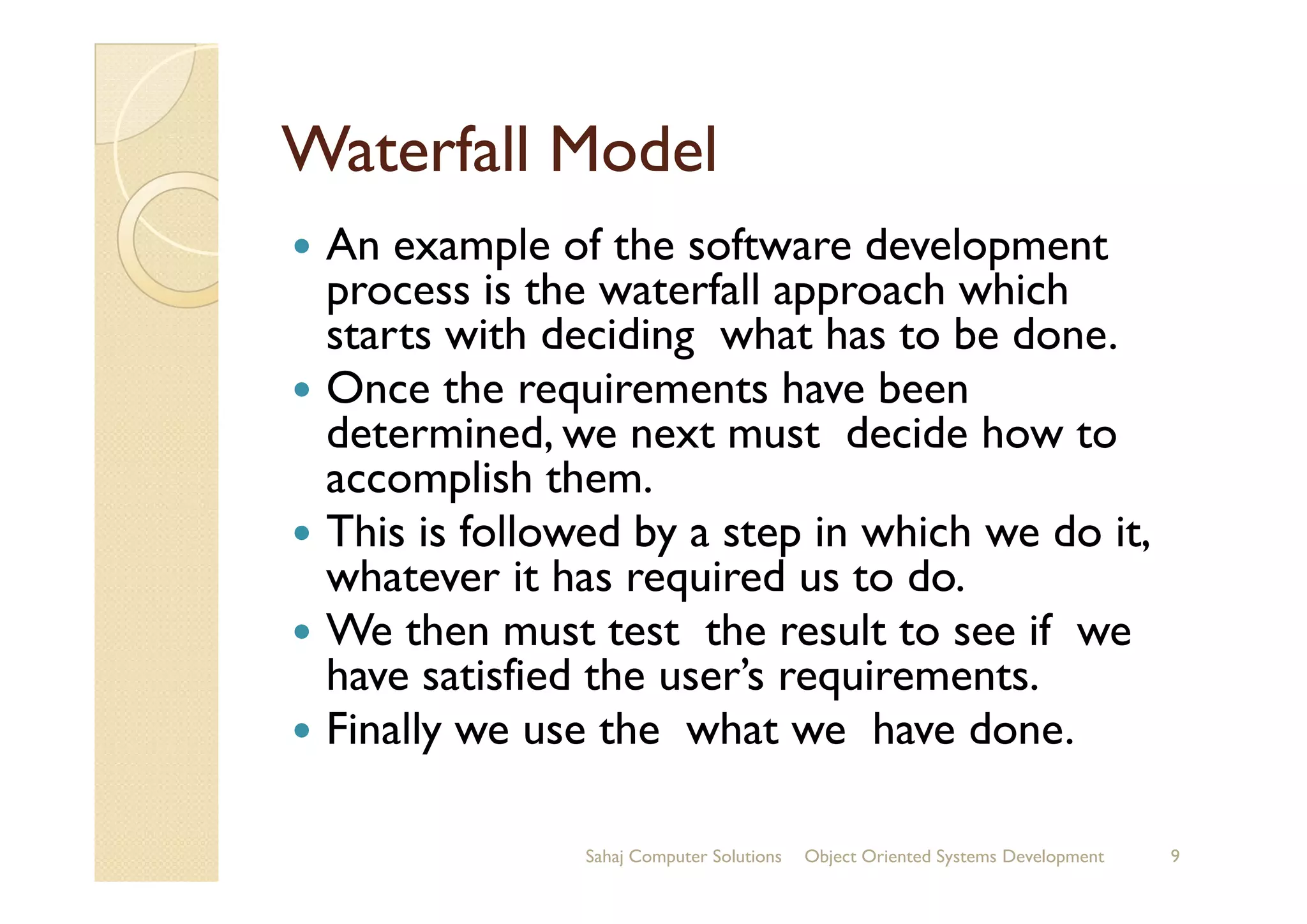 Object Oriented Systems Development Life Cycle Ppt Ppt