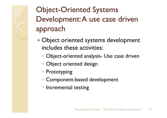 Object oriented-systems-development-life-cycle ppt | PDF Object oriented-systems-development-life-cycle ppt | PDF