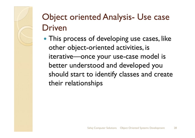 Object Oriented Systems Development Life Cycle Ppt Pdf Operating Systems Computer Software