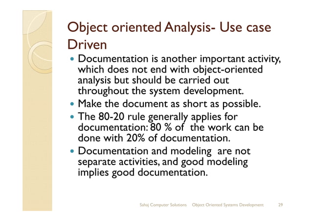 Object Oriented Systems Development Life Cycle Ppt Pdf Operating Systems Computer Software
