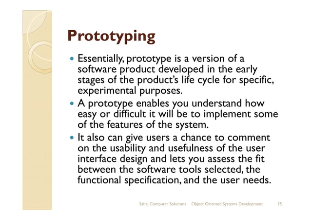 Object Oriented Systems Development Life Cycle Ppt Ppt