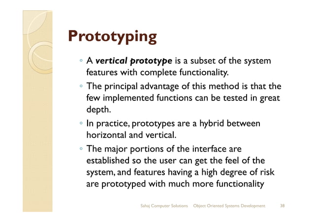 Object Oriented Systems Development Life Cycle Ppt Pdf Operating Systems Computer Software