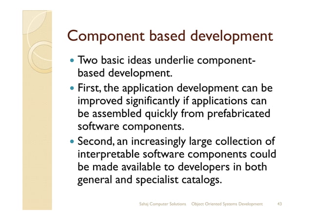 Object Oriented Systems Development Life Cycle Ppt Pdf Operating Systems Computer Software