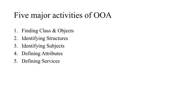 Object Oriented Analysis (Coad-Yourdon) | PPTX | Computing | Technology & Computing