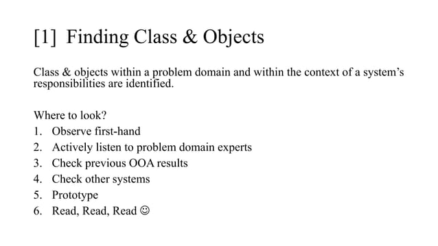 Object Oriented Analysis (Coad-Yourdon) | PPTX | Computing | Technology & Computing