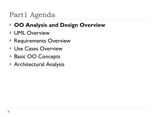 Object Oriented Analysis and Design with UML2 part1 | PPT
