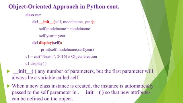 Object Oriented Approach In Python Programming
